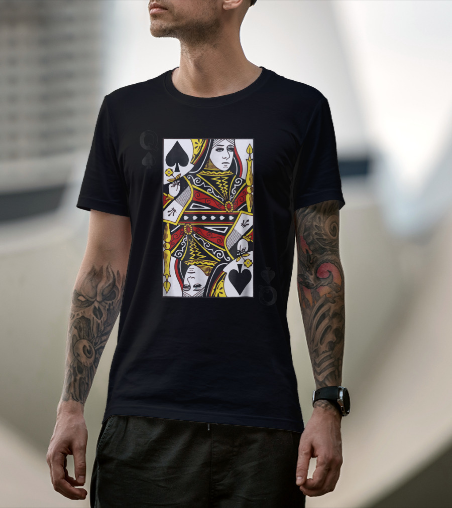Queen Of Spades Playing Card Poker Blackjack T-Shirt