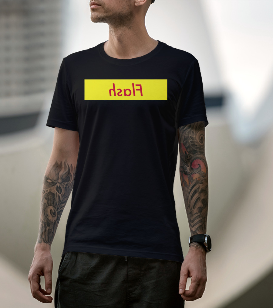 Reverse Flash Yellow Red Text Classic T-Shirt