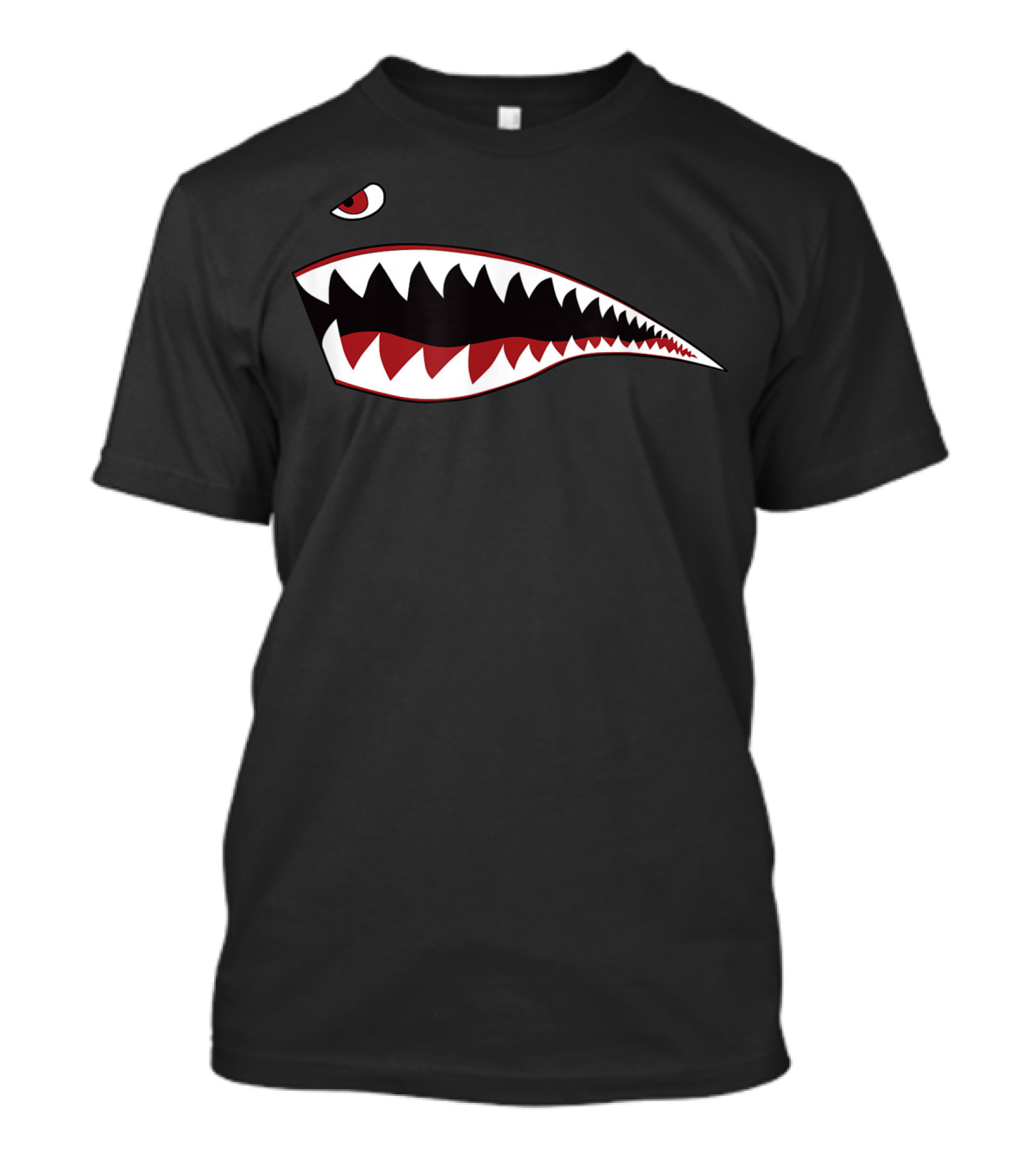 Shark Mouth Nose Art WWII Fighter Plane T-Shirt