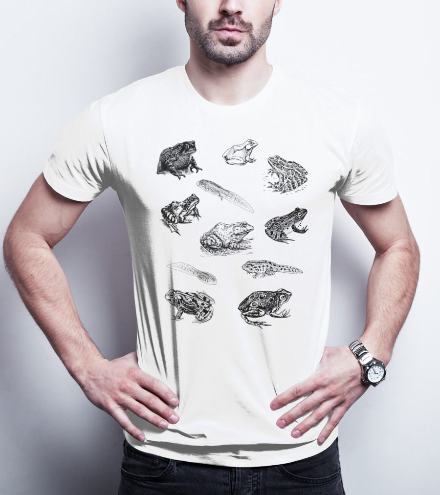 Tadpole Frog Toad Collage For Frog Lovers T-Shirt