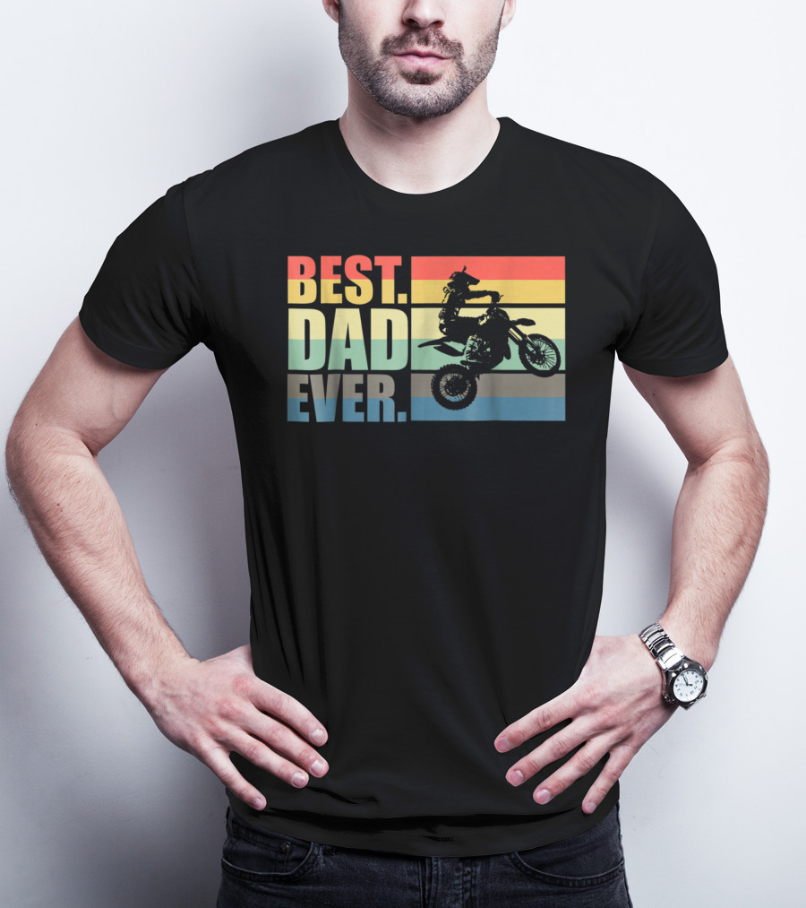 BEST DAD EVER Vintage Motocross Father's Day T-Shirt