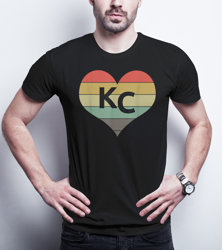 Kansas City Vintage Heart Love KC Men T-Shirt