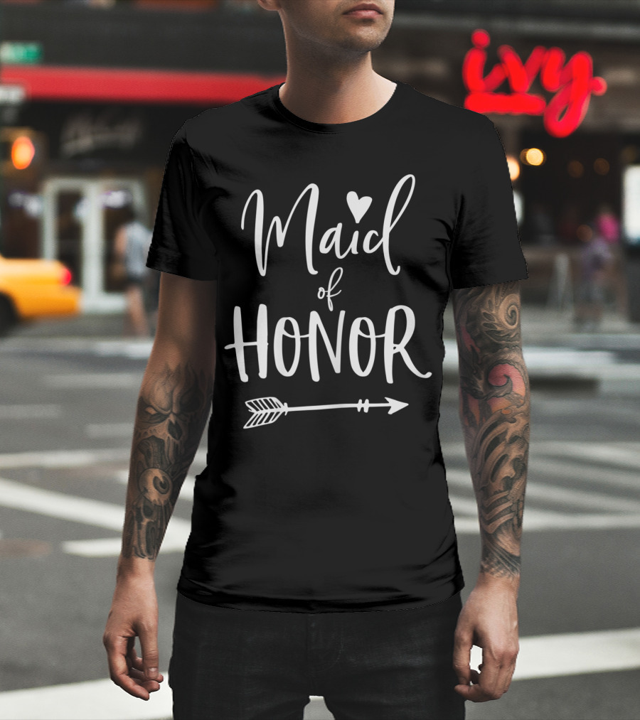 Maid Of Honor Heart Arrow T-Shirt