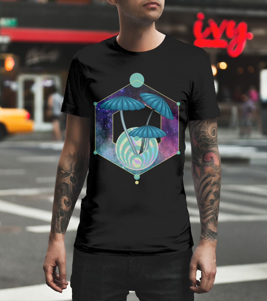 Bass Head Nectar Galaxy Mushroom Trip Dubstep T-Shirt
