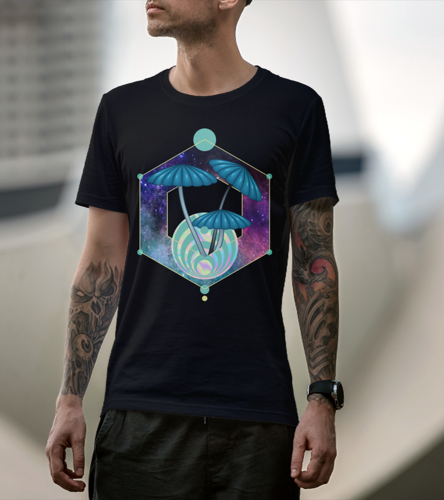 Bass Head Nectar Galaxy Mushroom Trip Dubstep T-Shirt