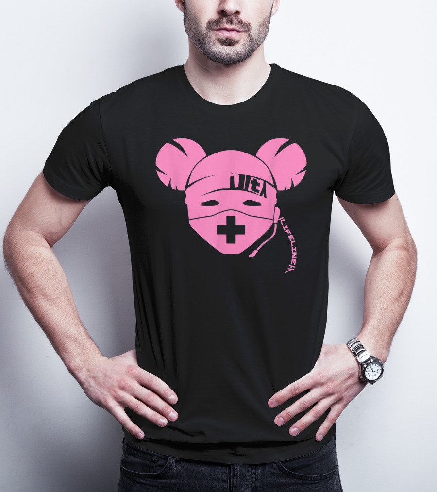 Life Line Clean Pink Apex Lifeline Gaming Character Face Mask T-Shirt
