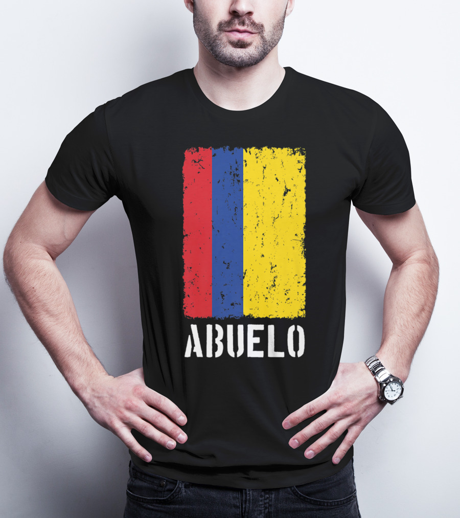 Colombian Grandpa Abuelo Colombia Flag T-Shirt