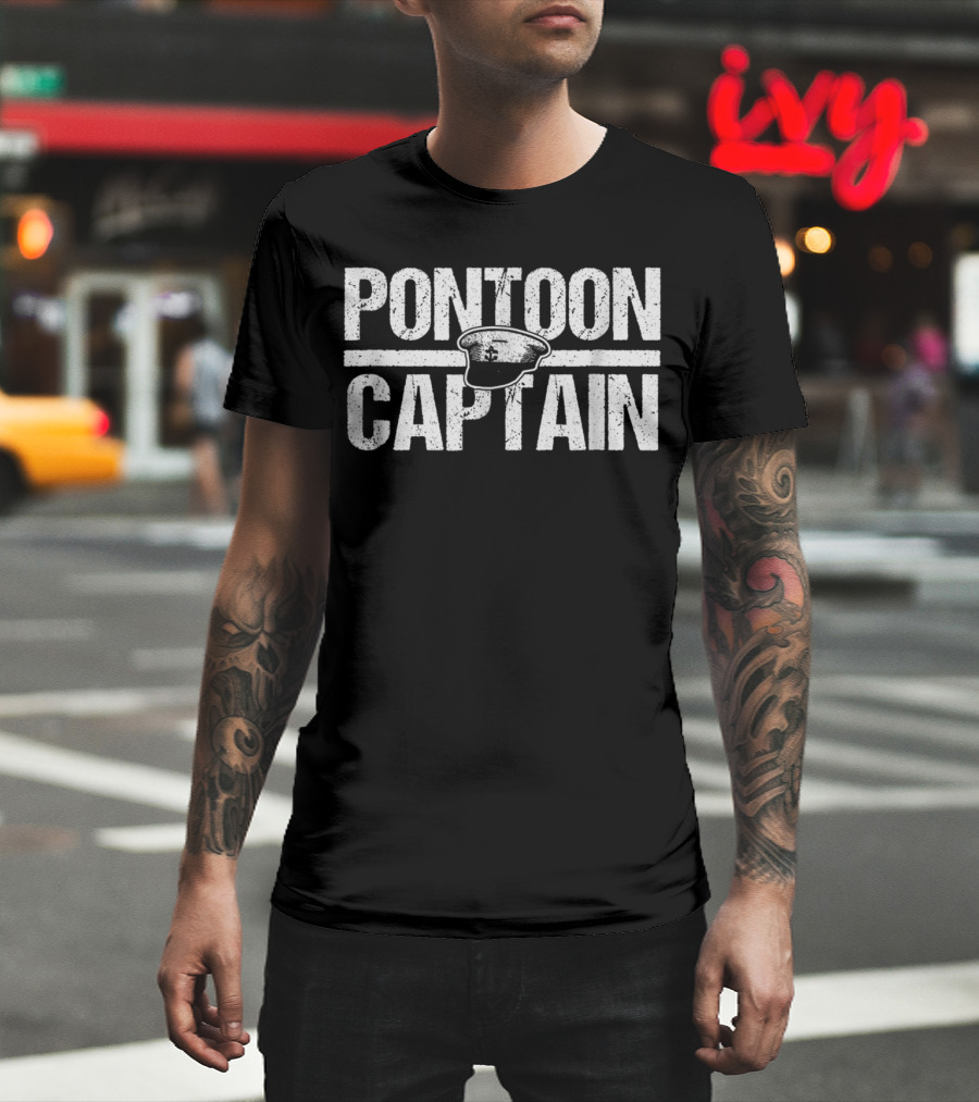 Pontoon Captain Nautic Tri Toons Family Boat Hat T-Shirt