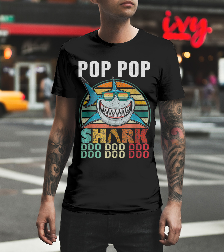 Pop Pop Shark Doo Doo Doo Doo T-Shirt