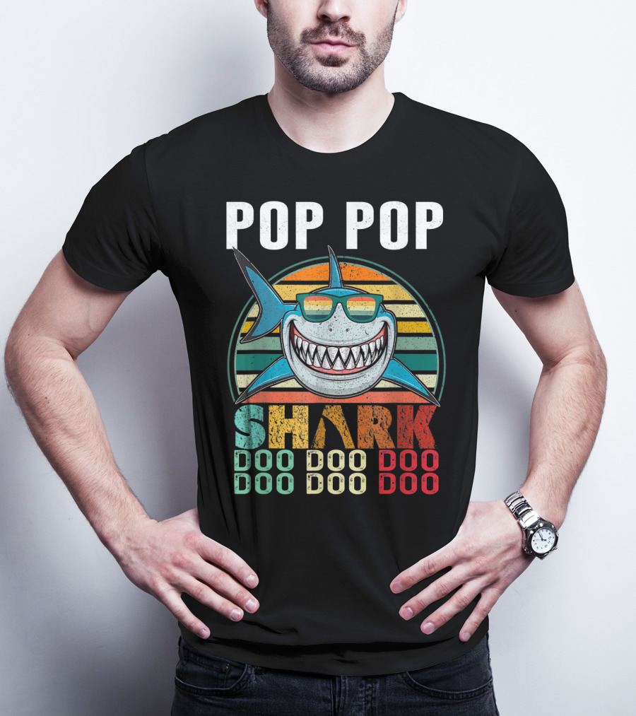 Pop Pop Shark Doo Doo Doo Doo T-Shirt