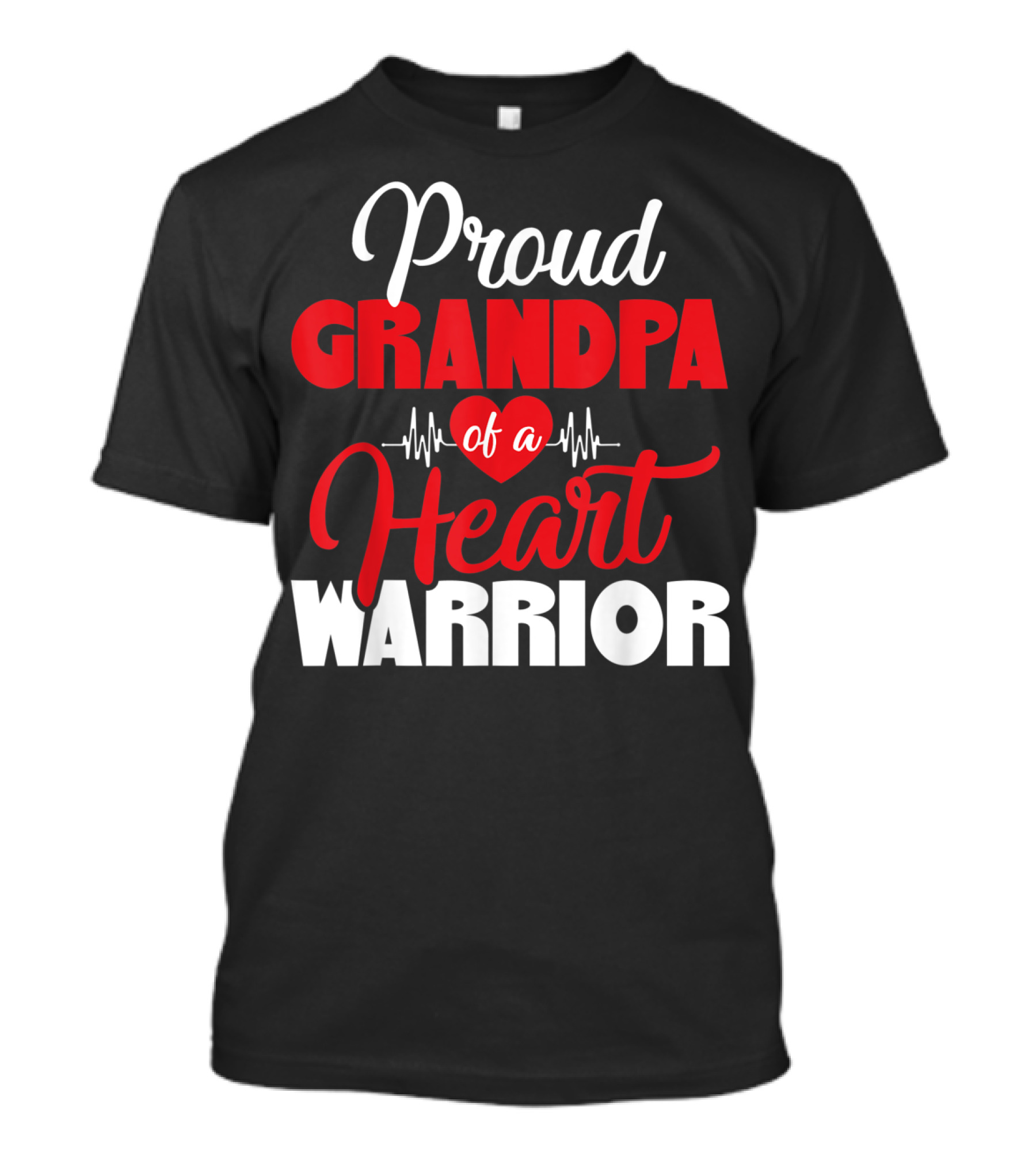 Proud Grandpa Of A Heart Warrior CHD Awareness T-Shirt