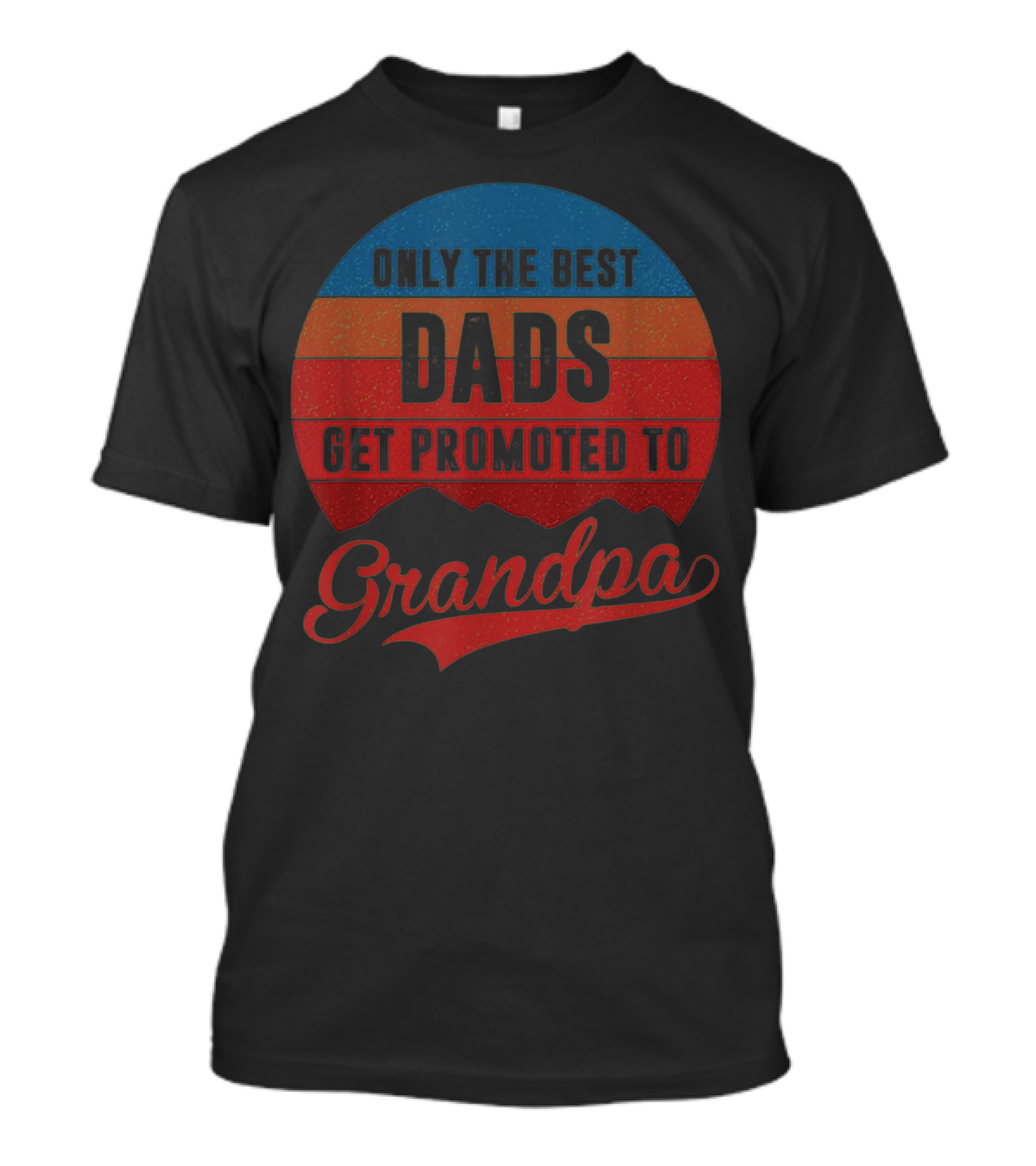 Only The Best Dads Get Promoted To Grandpa Retro T-Shirt