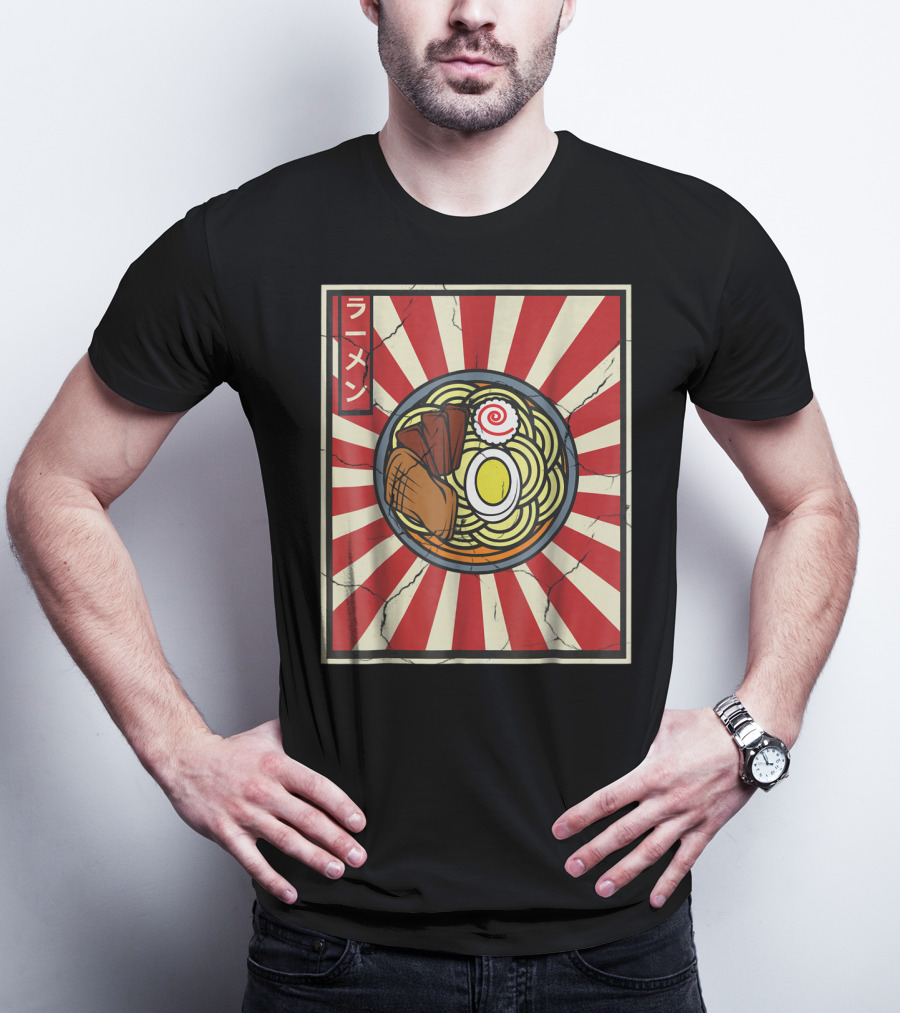 Ramen Retro Vintage Japanese Tasty Noodles Lover T-Shirt