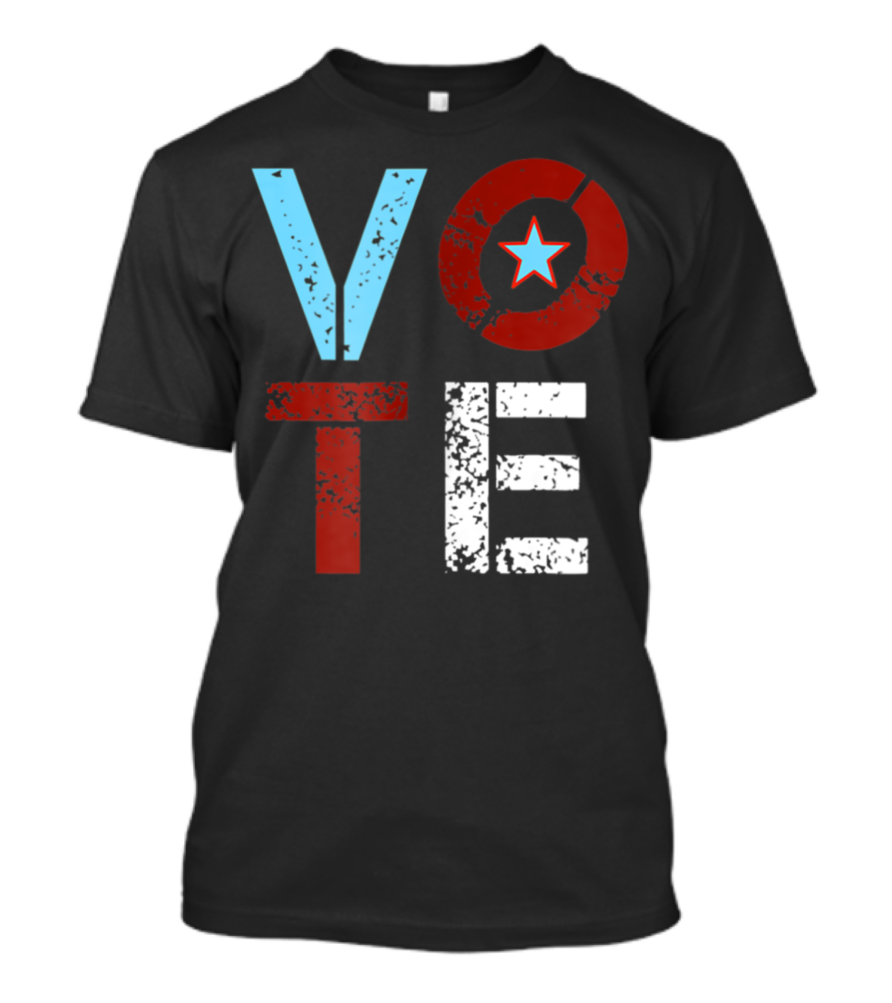Vote With Retro Star In Circle T-Shirt