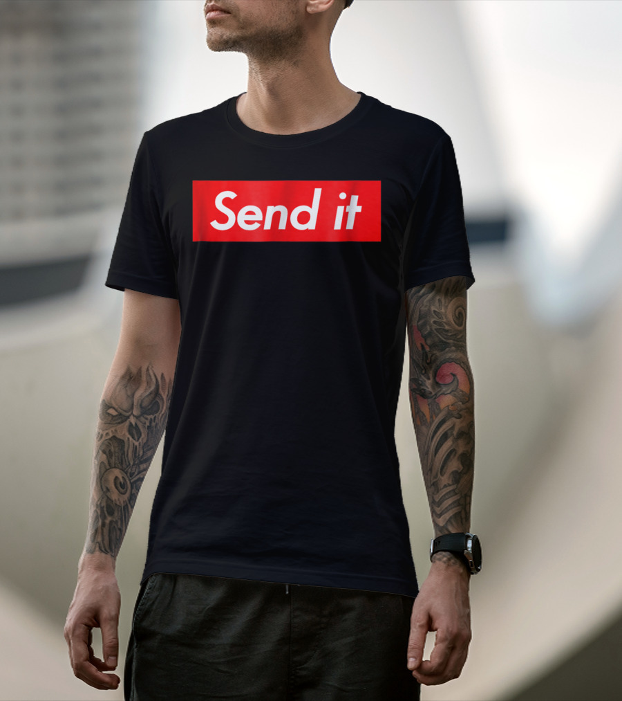 Send It Red Bold Text Iconic T-Shirt