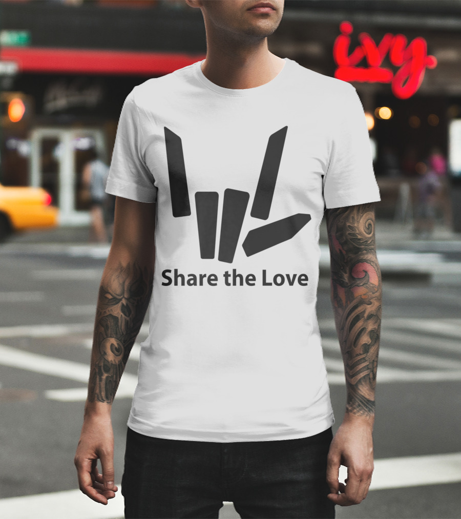 Share The Love Emblem Color Option Kids Boys Premi T-Shirt