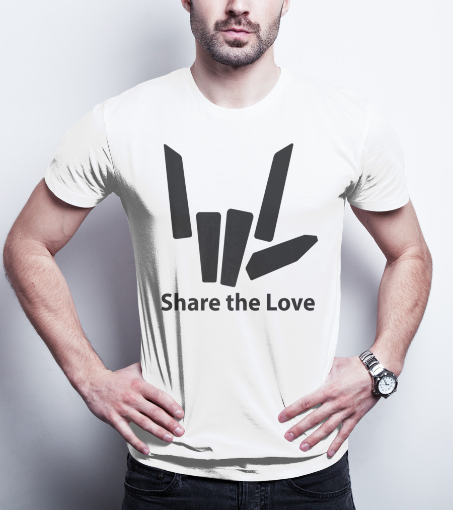 Share The Love Emblem Color Option Kids Boys Premi T-Shirt