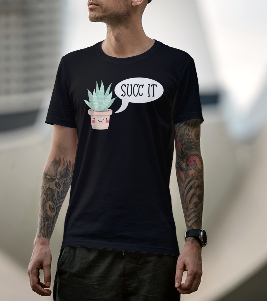 Succ It Cute Kawaii Succulent Plant Pot With Indoor Charm T-Shirt