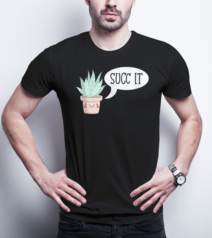 Succ It Cute Kawaii Succulent Plant Pot With Indoor Charm T-Shirt