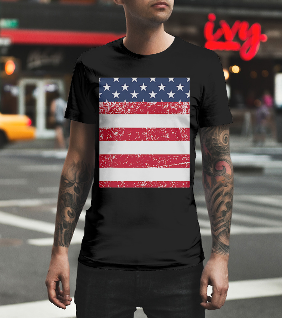 USA Pocket American Flag T-Shirt