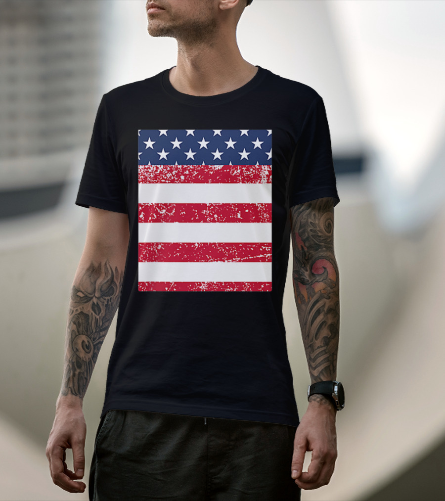 USA Pocket American Flag T-Shirt