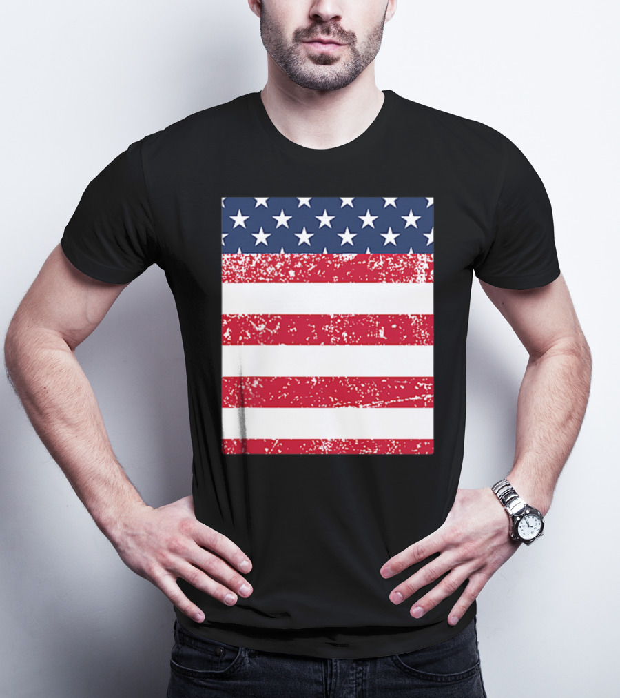 USA Pocket American Flag T-Shirt