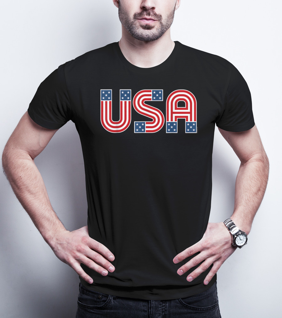 USA Stars And Stripes Patriotic American Flag T-Shirt