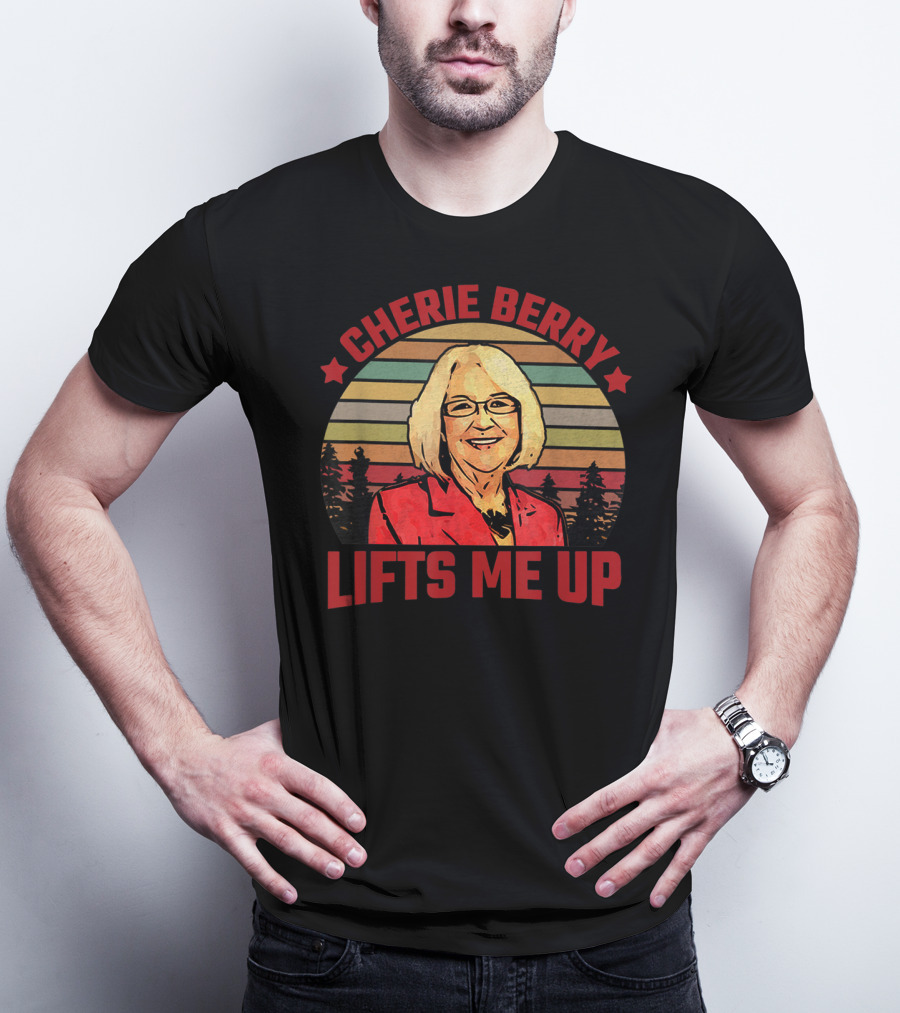 Cherie Berry Lifts Me Up Vintage Style Retro Sunset T-Shirt