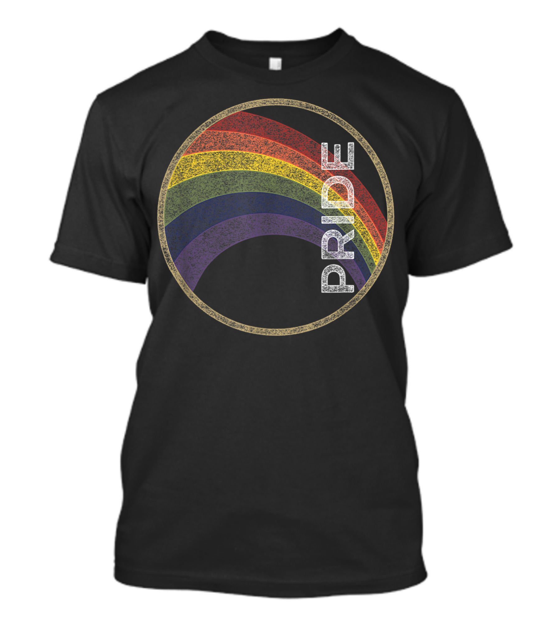 Vintage Rainbow Circle Pride T-Shirt