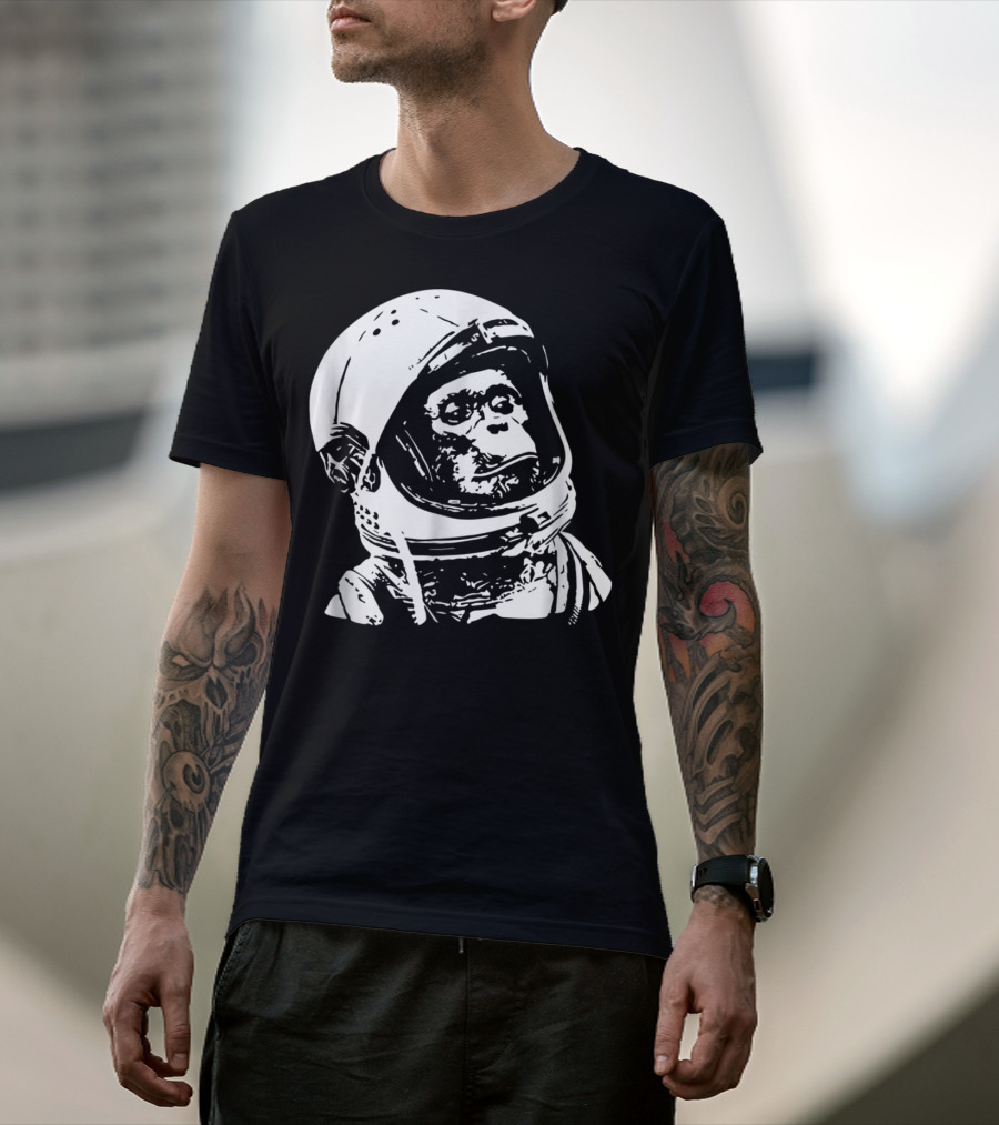 Vintage Space Astronaut Monkey Iconic Exploration T-Shirt