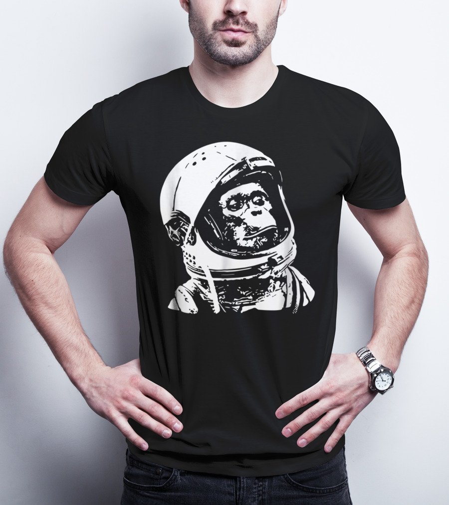 Vintage Space Astronaut Monkey Iconic Exploration T-Shirt