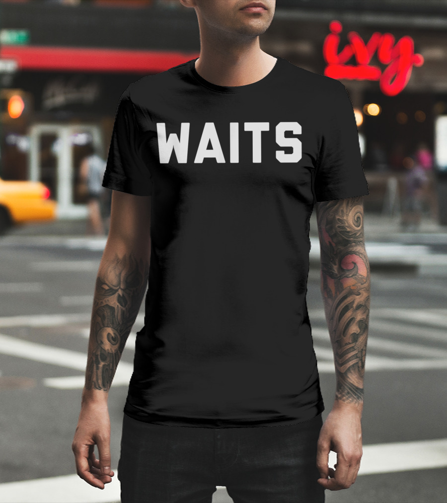 Waits Multiple Colors Text T-Shirt