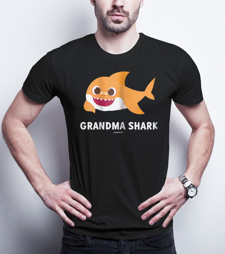Grandma Shark Pinkfong SmartStudy Official Merchandise T-Shirt
