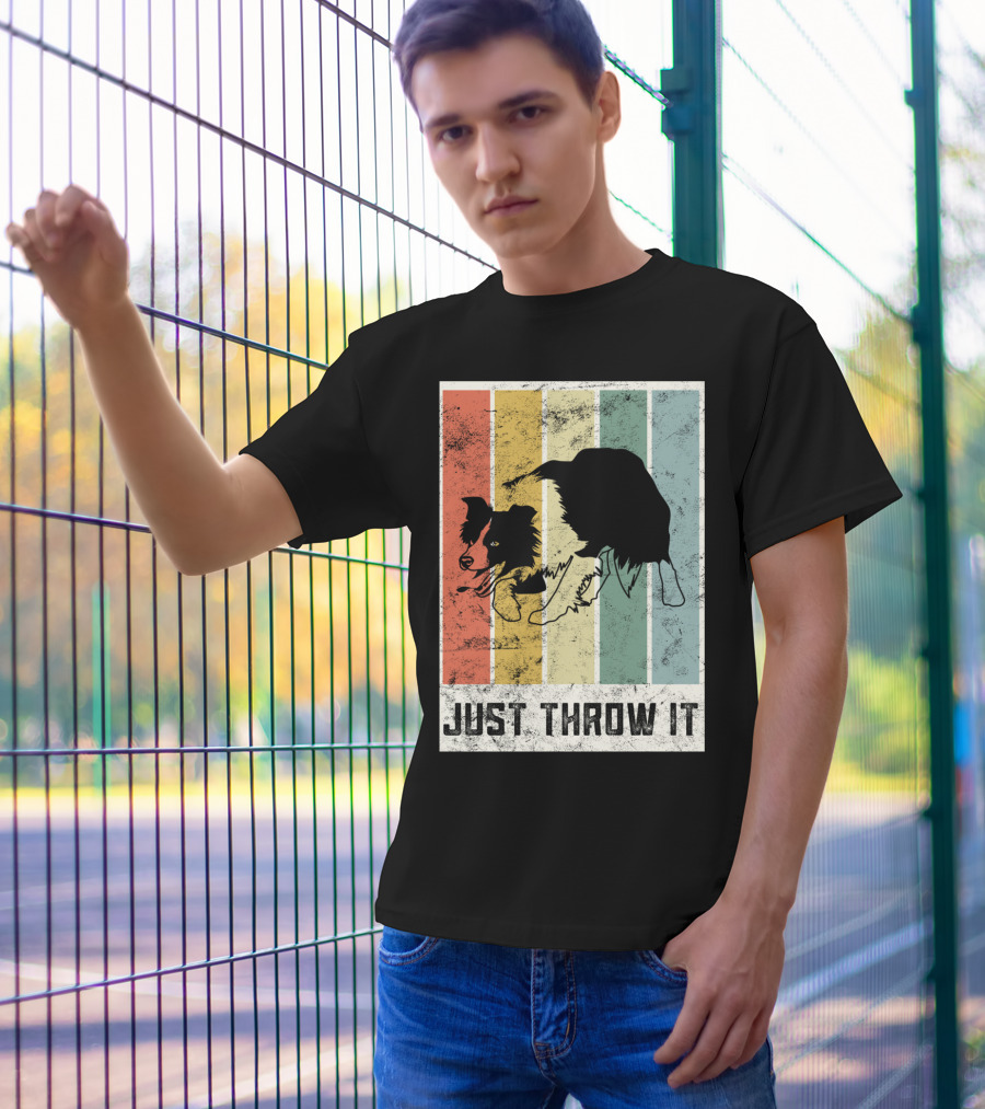 Just Throw It I Love My Border Collie Mom Herd T-Shirt