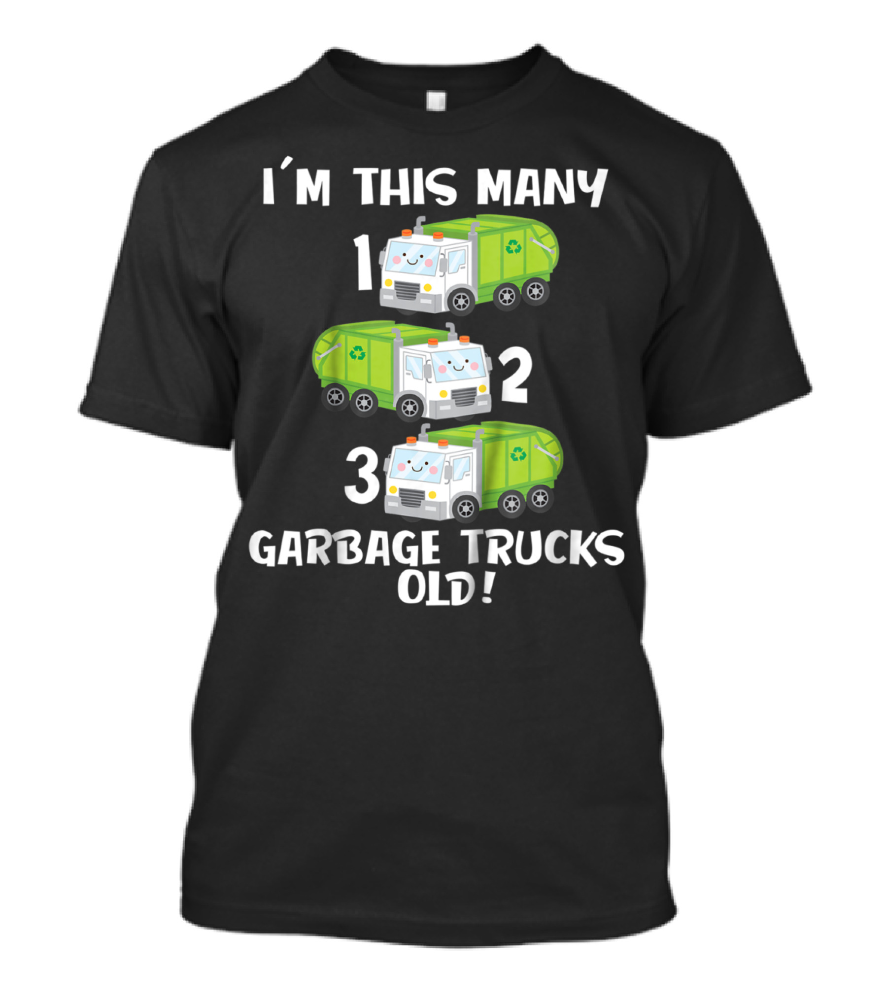 I'm This Many 1 2 3 Garbage Trucks Old T-Shirt