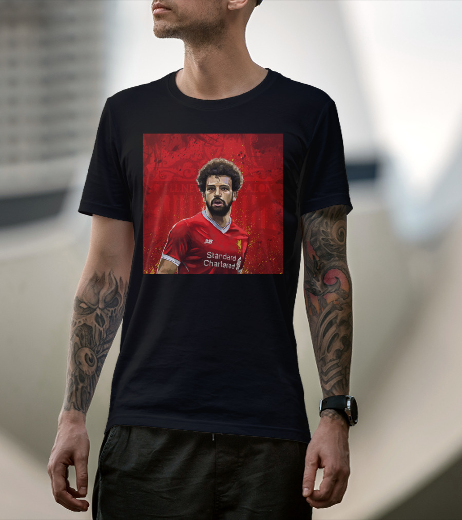 Liverpool Mohamed Salah Standard Chartered Red Jersey T-Shirt