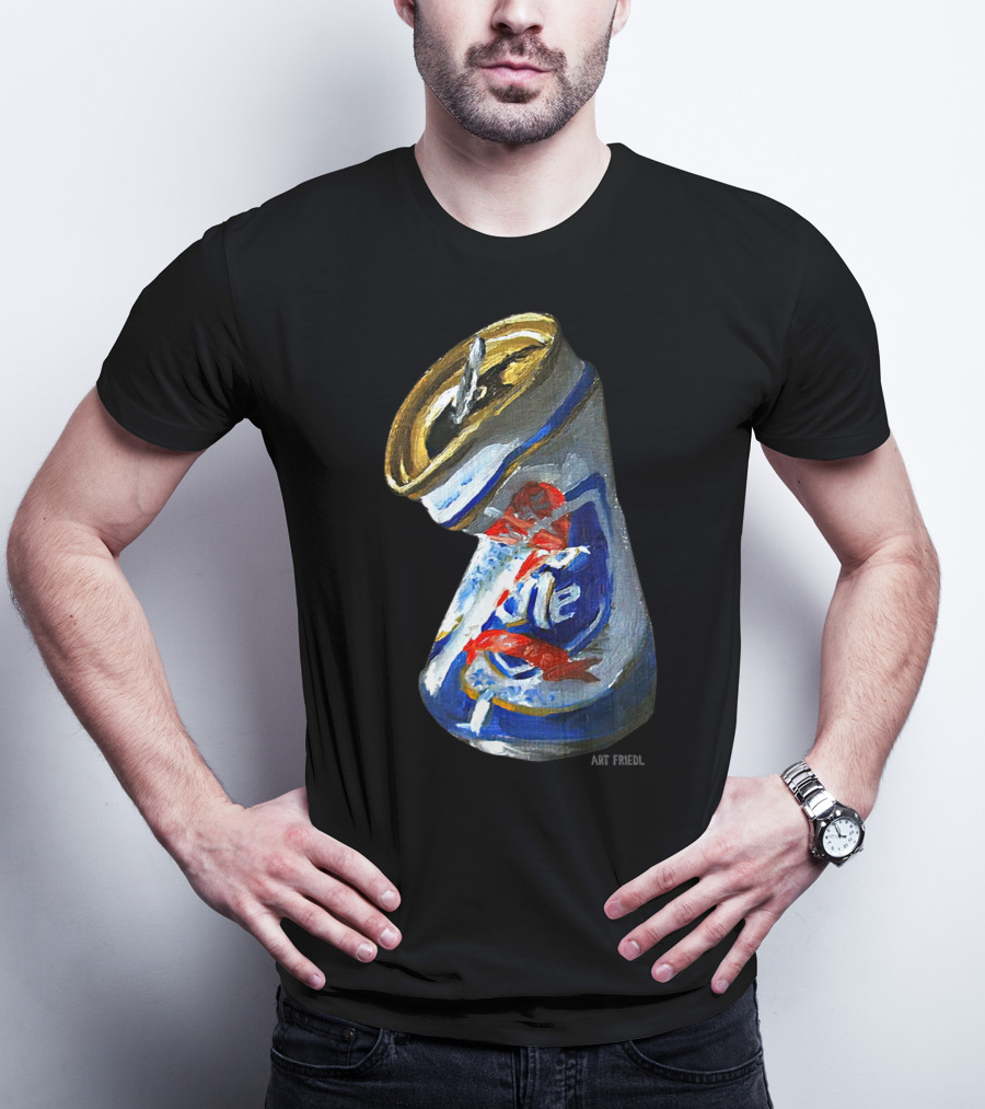 Pabst Blue Ribbon Crushed Beer Can T-Shirt