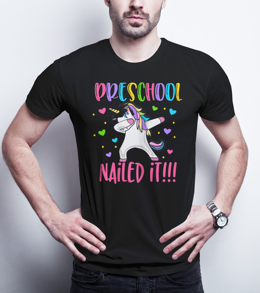 Preschool Nailed It Dabbing Unicorn T-Shirt