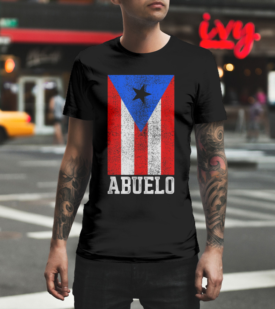Puerto Rico Flag Abuelo T-Shirt