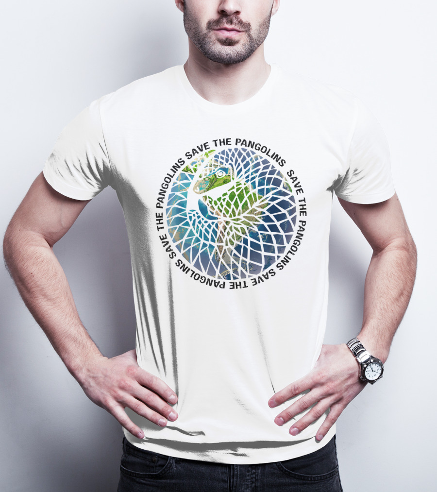 Save The Pangolins Endangered Pangolin Circular Mosaic T-Shirt