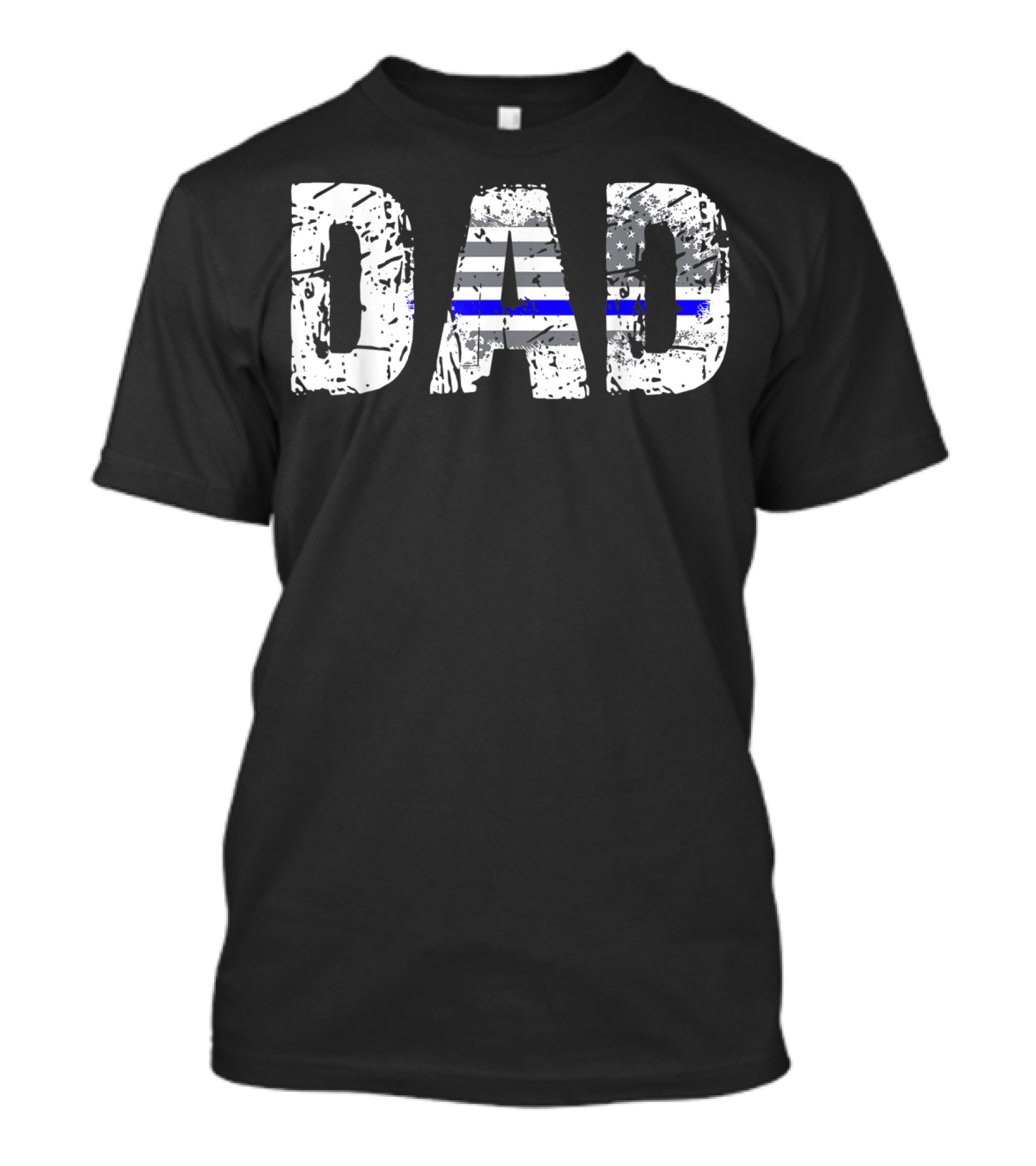 Thin Blue Line Flag Dad Police Father T-Shirt