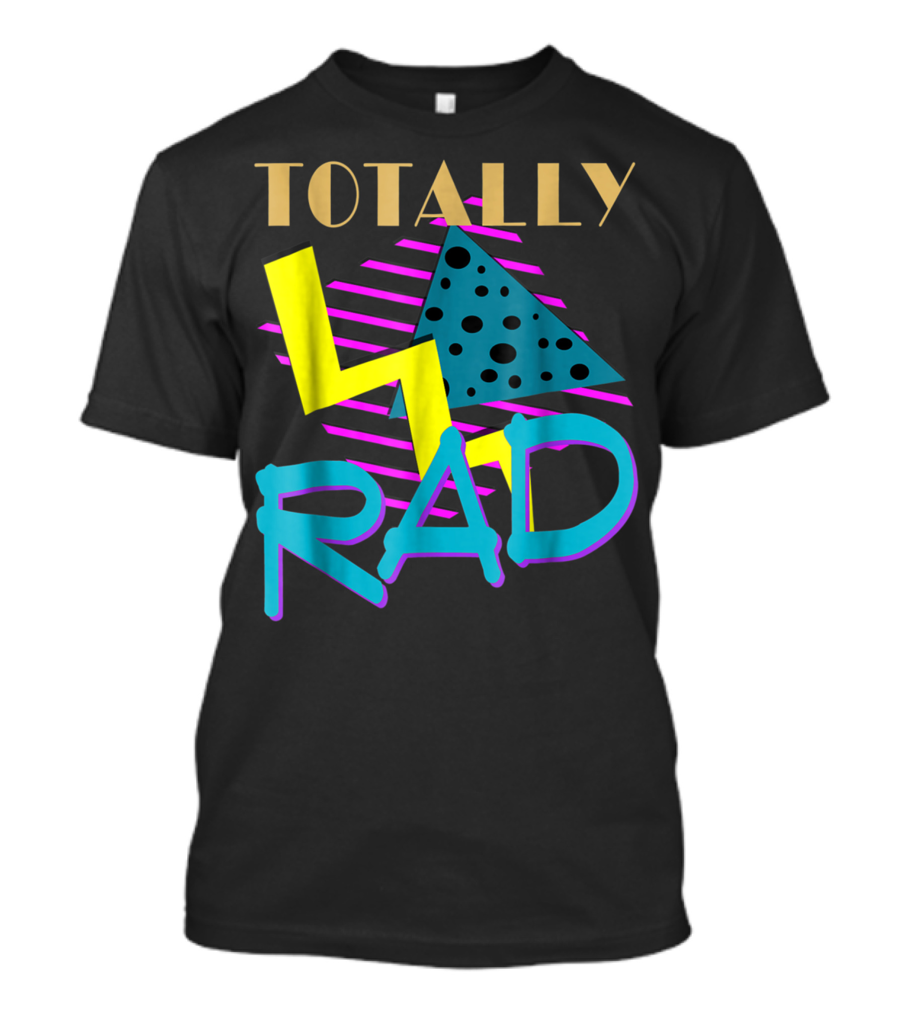 Totally Rad 1980s Vintage Eighties Style With Geometric T-Shirt