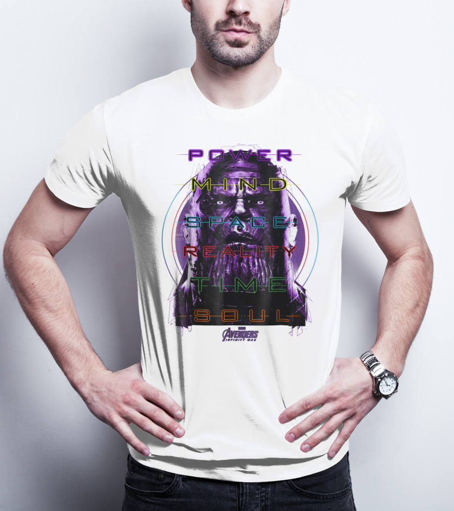 Marvel Avengers Infinity War Thanos Power Mind Space Reality Time Soul T-Shirt