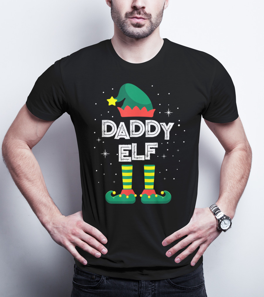 Daddy Elf Funny Family Holiday Christmas T-Shirt