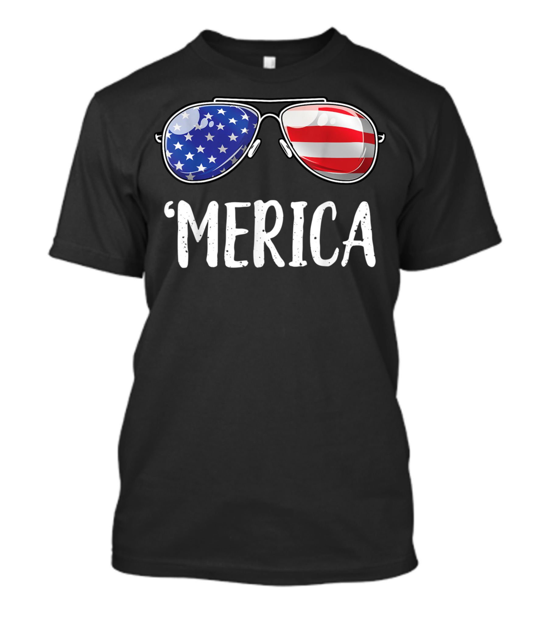 'Merica Sunglasses American Flag Fourth Of July T-Shirt