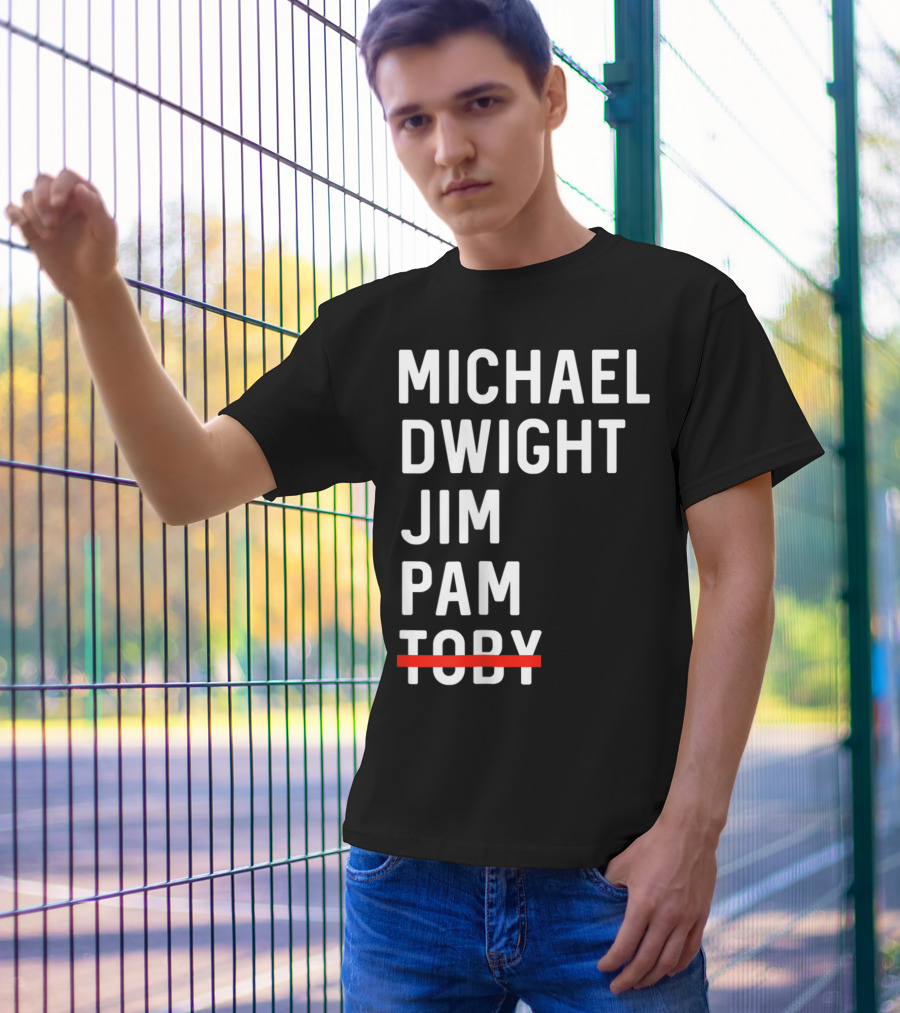 Michael Dwight Jim Pam Toby Crossed Out T-Shirt