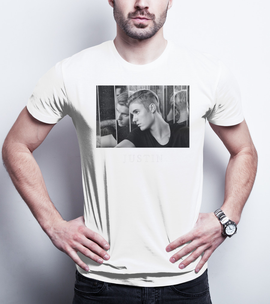 Justin Bieber Reflection Mirror Photography T-Shirt