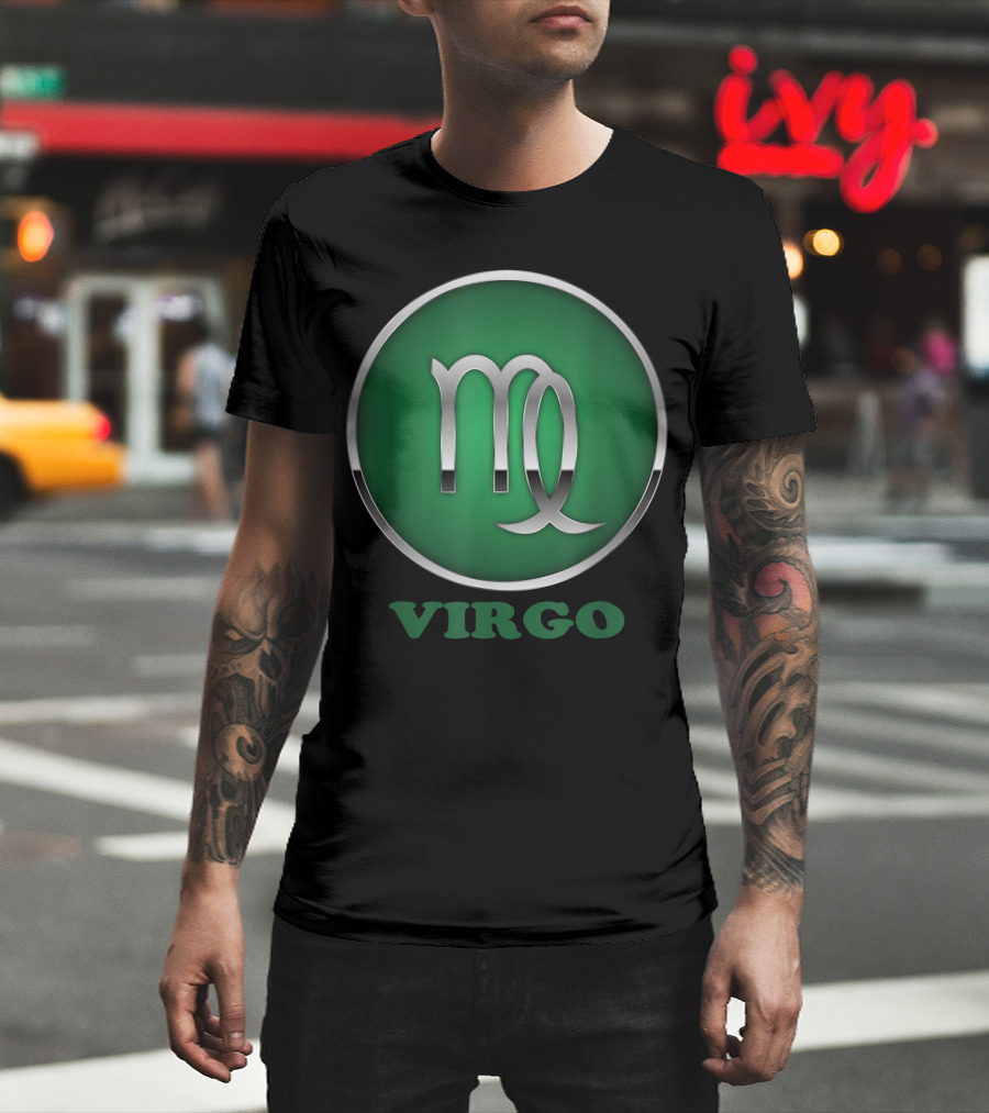 Virgo Personalidad El Signo Del Zodíaco Símbolo Icońico Verde T-Shirt