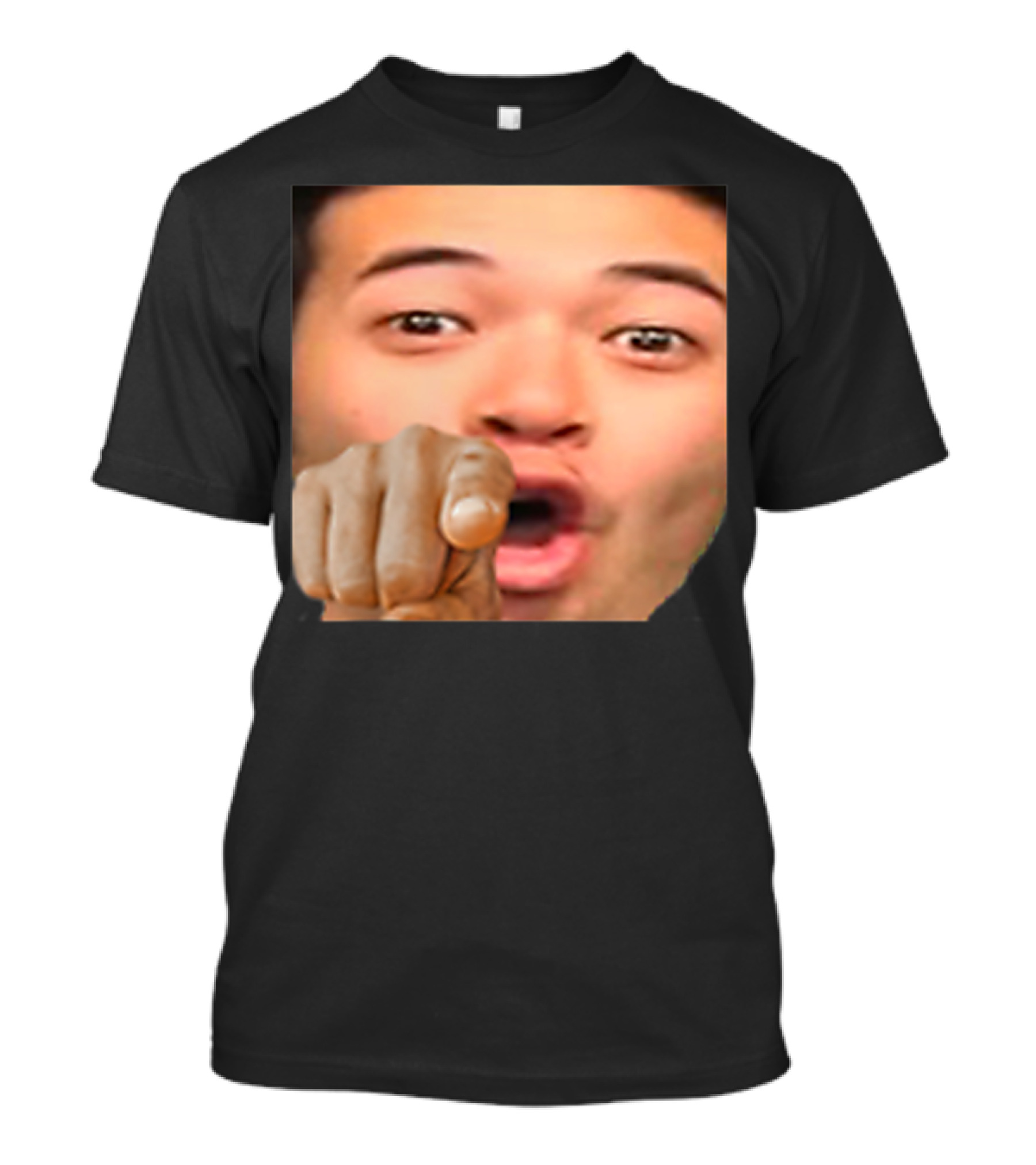 Pogyou Corner Emote Pointing Face Twitch Reaction T-Shirt