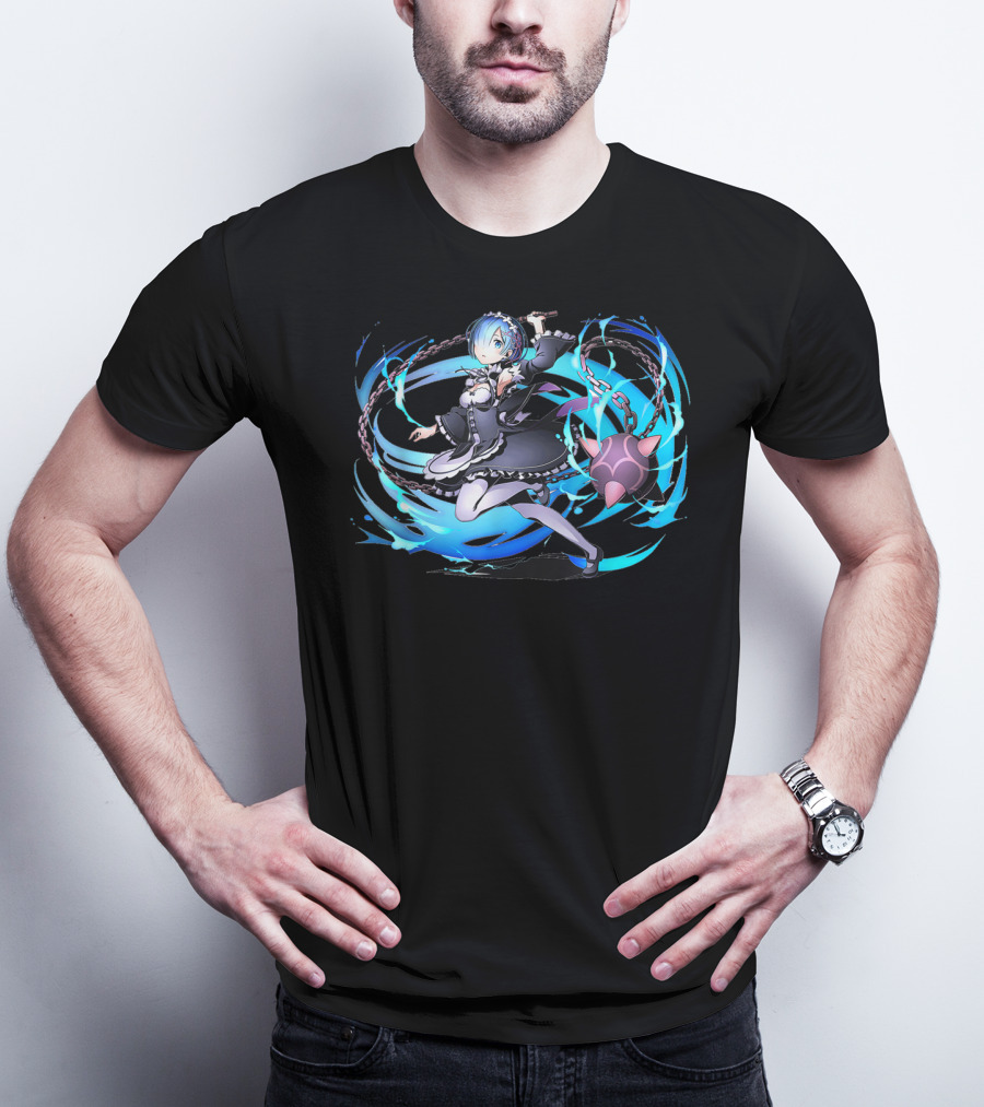 Re Zero Anime Ram Character Dynamic T-Shirt
